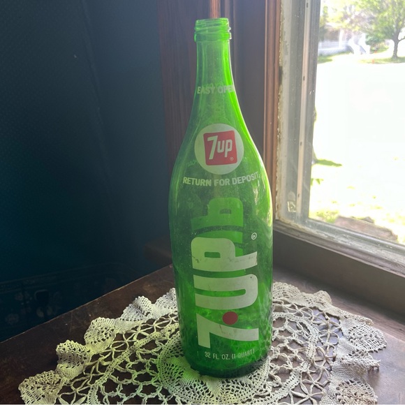 Accents | 7up Green Glass Bottle | Poshmark